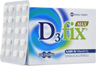 Uni-Pharma D3 Fix Max 4000 IU 60 tabs – Pharmacy 135